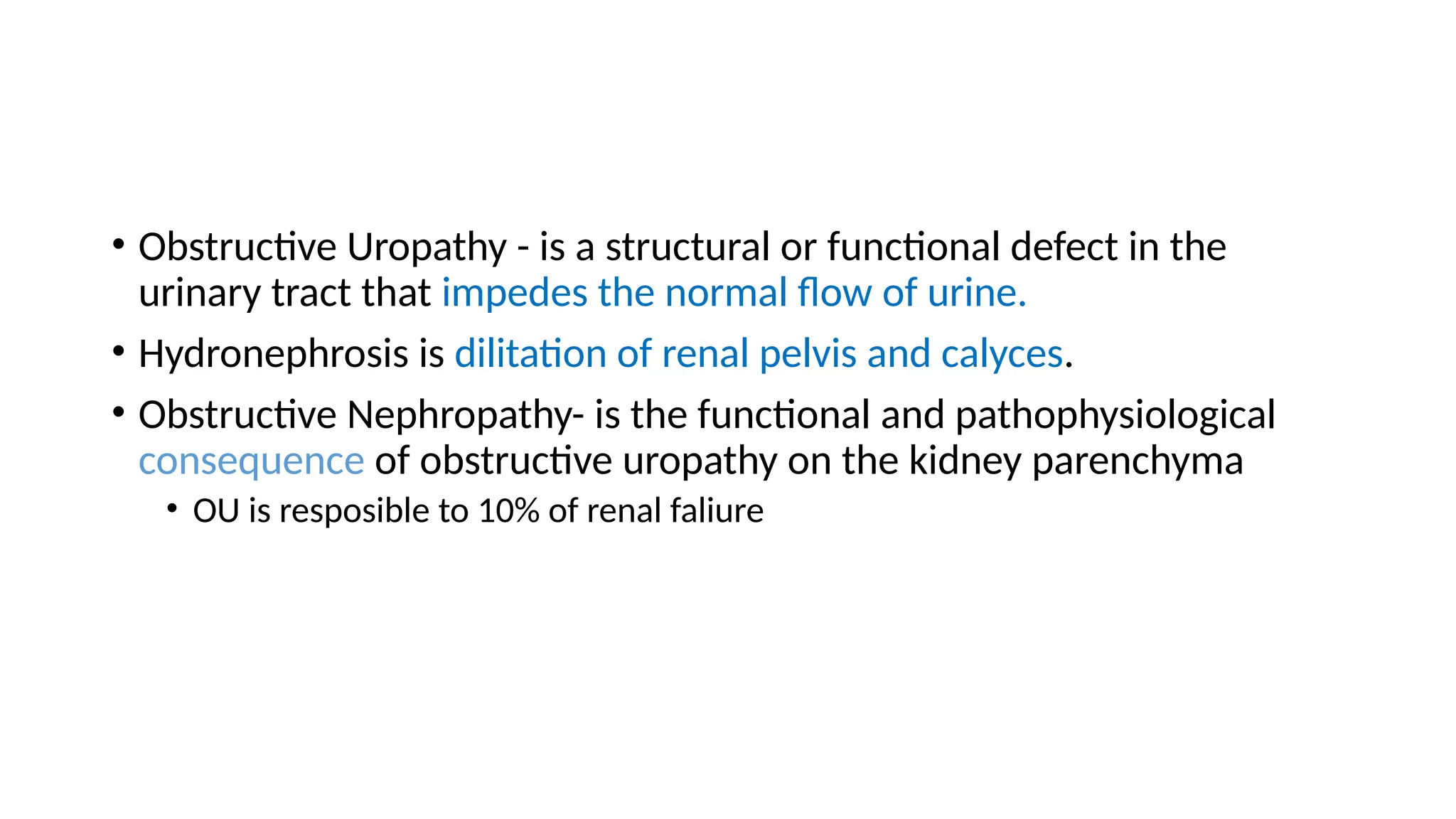 Pathophysiology and causes of obstructive Uropathy .pptx