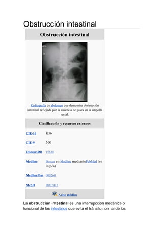 Obstrucción intestinal | DOC