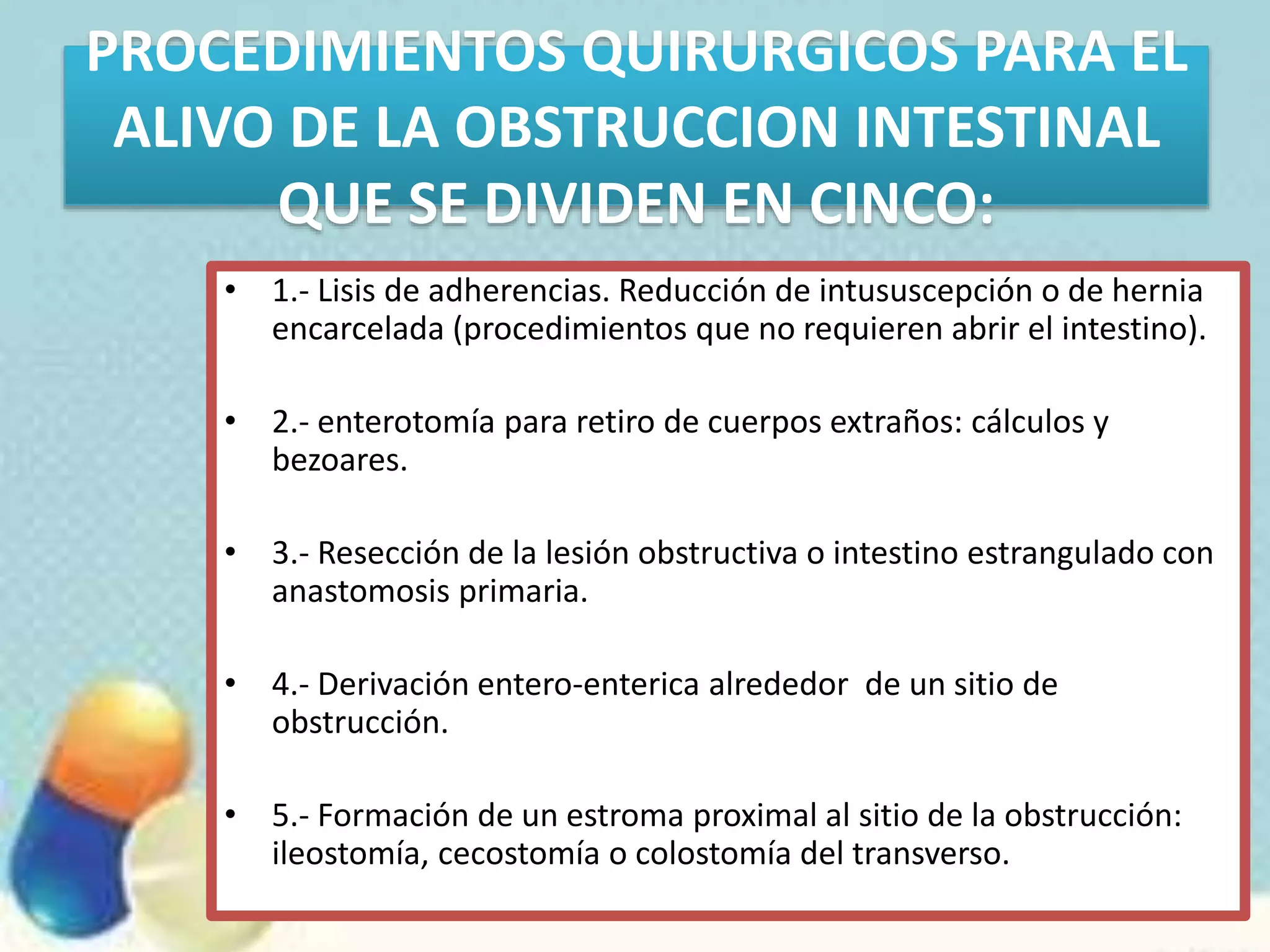 Obstrucción intestinal | PPT