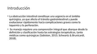 OBSTRUCCION INTESTINAL DR JOHNNY GIUSTO CIRUJANO | PPTX