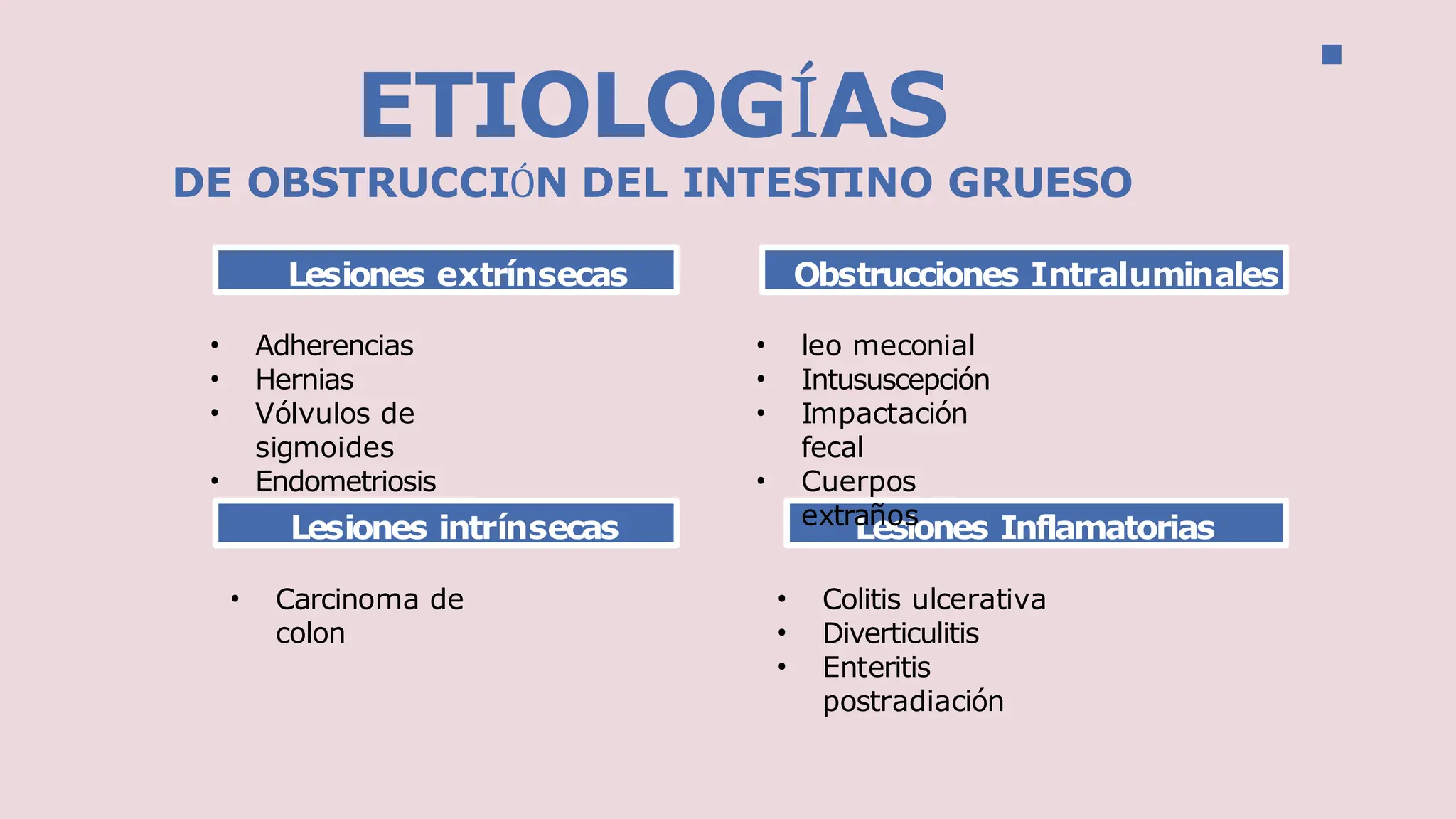 Obstrucción intestinal baja cirugia general | PPTX