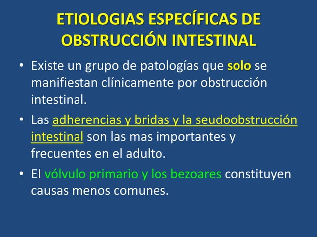 Obstruccion intestinal | PPTX