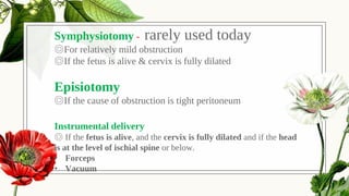 Obstructed labour | PPTX | Pregnancy | Reproductive Health