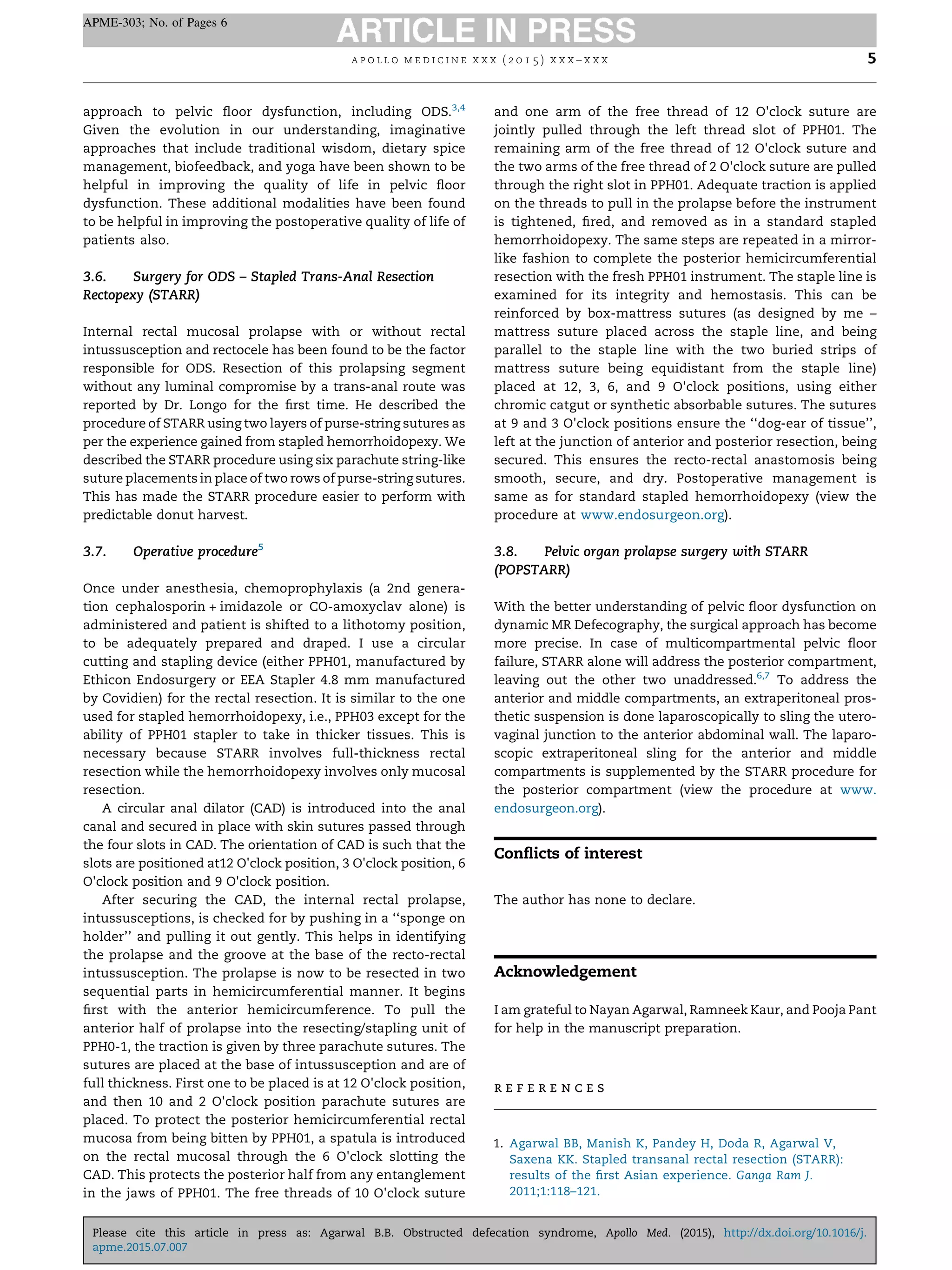 Obstructed defecation syndrome | PDF