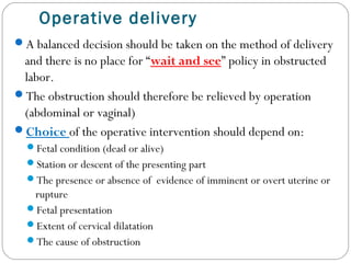 Obstructed labor | PPT
