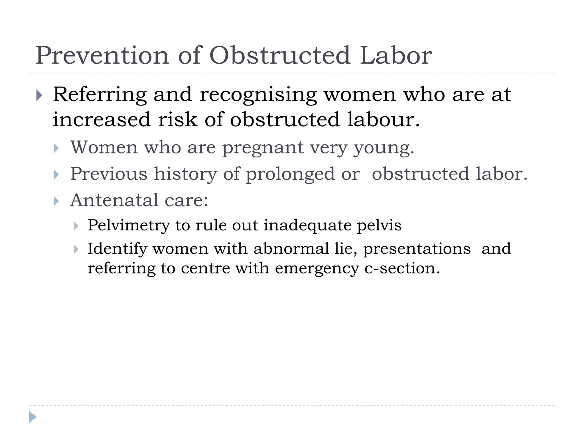 Obstructed labor and uterine rupture | PPTX