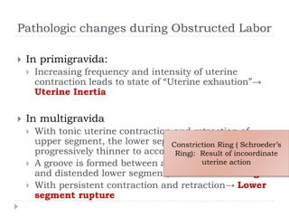 Obstructed labor and uterine rupture | PPTX