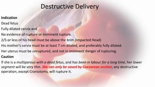 Obstructed labor management | PPTX