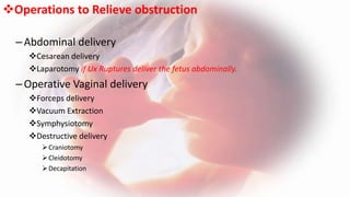 Obstructed labor management | PPTX