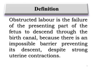Obstructed labour | PPTX