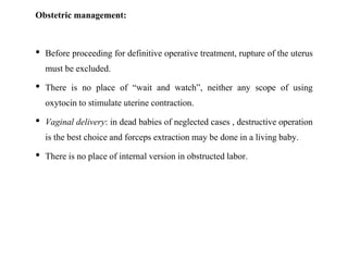 Obstructed labour | PPTX