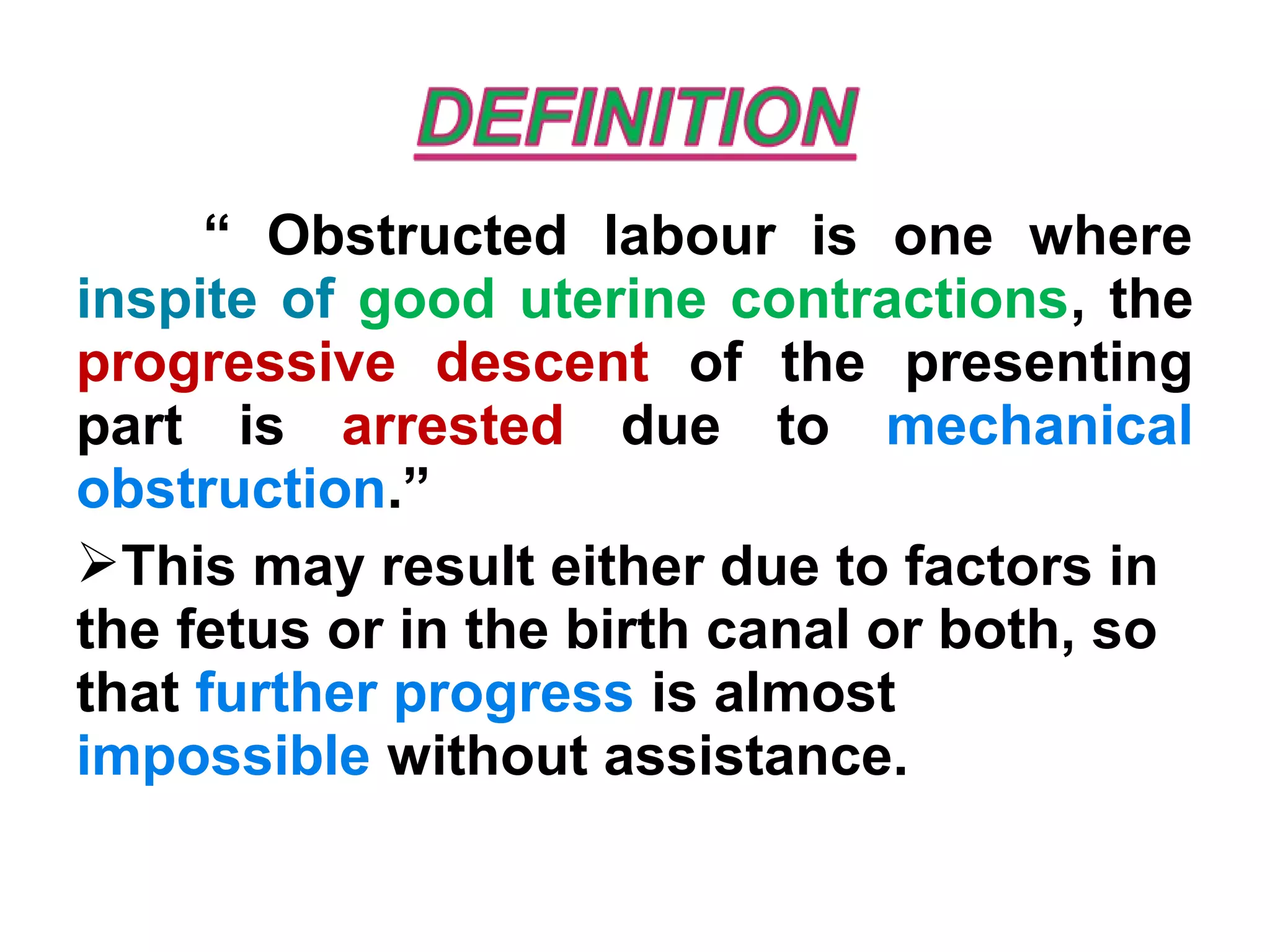 Obstructed labour | PPT