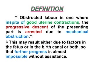 Obstructed labour | PPT