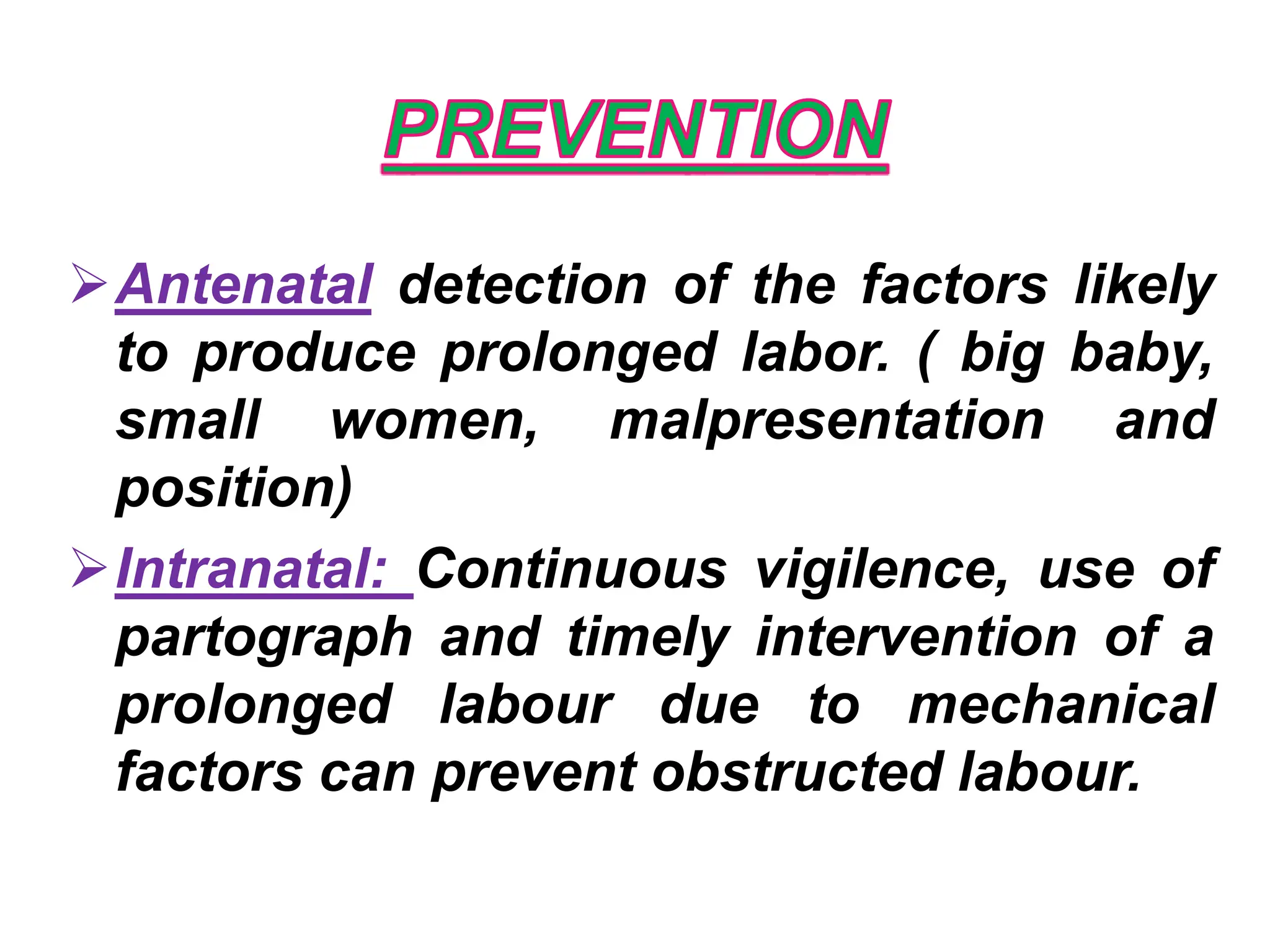 Obstructed Labor and Management in Obstetrics | PPTX