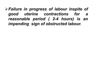 Obstructed Labor and Management in Obstetrics | PPTX