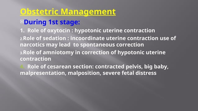 Obstructed labour - main managementlines.ppt