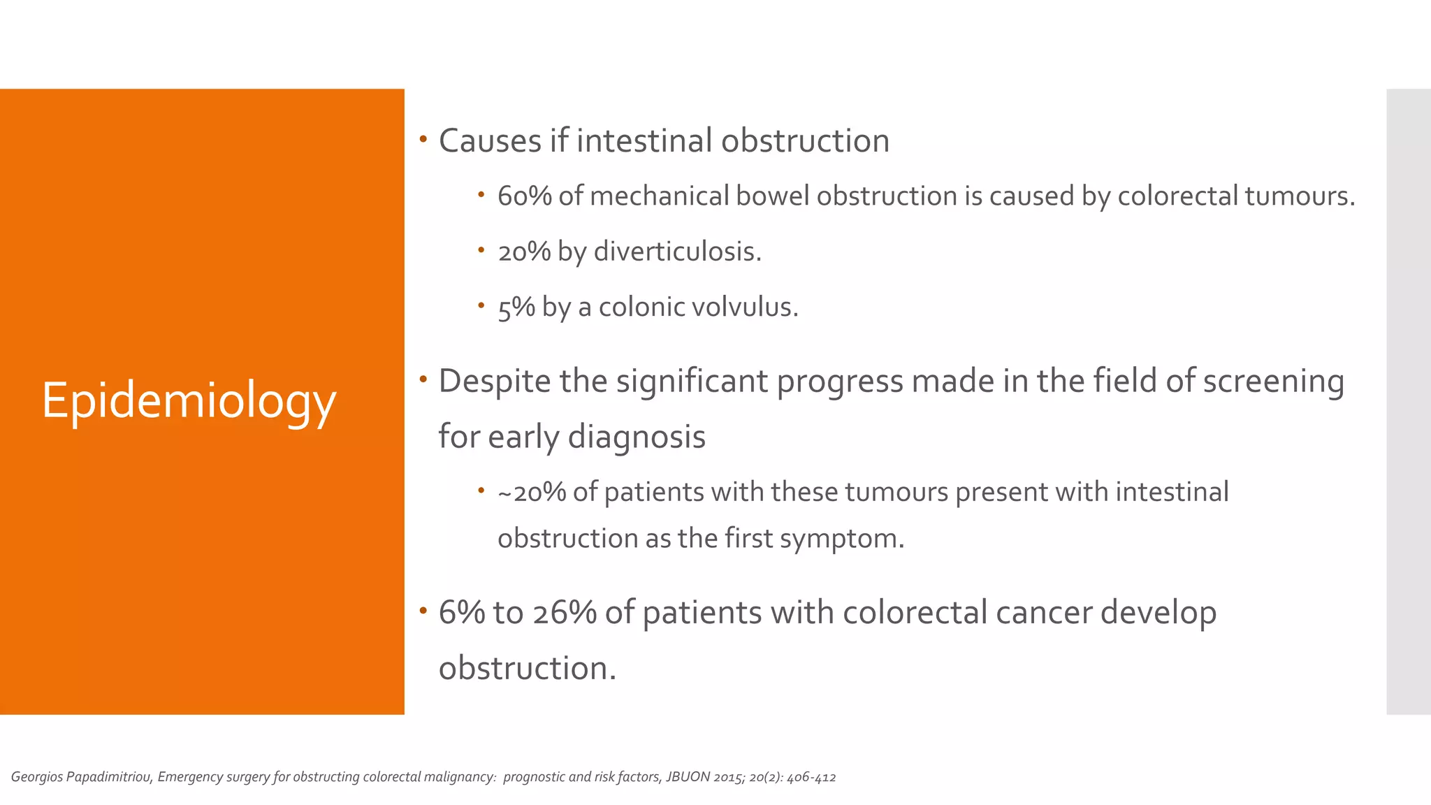 Obstructed recto sigmoid malignancy | PPTX