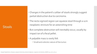 Obstructed recto sigmoid malignancy | PPT