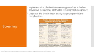 Obstructed recto sigmoid malignancy | PPT