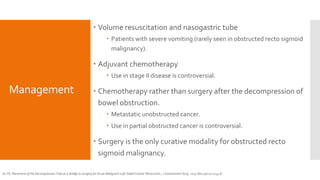 Obstructed recto sigmoid malignancy | PPT