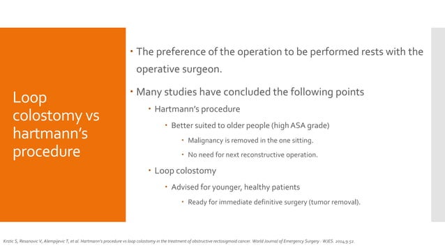 Obstructed recto sigmoid malignancy | PPT