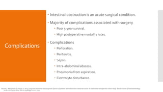 Obstructed recto sigmoid malignancy | PPT