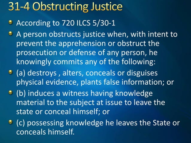 Obstruction of justice | PDF | Crime & Harmful Acts to Individuals ...