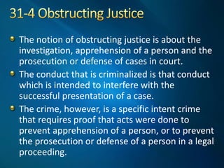 Obstruction of justice | PDF