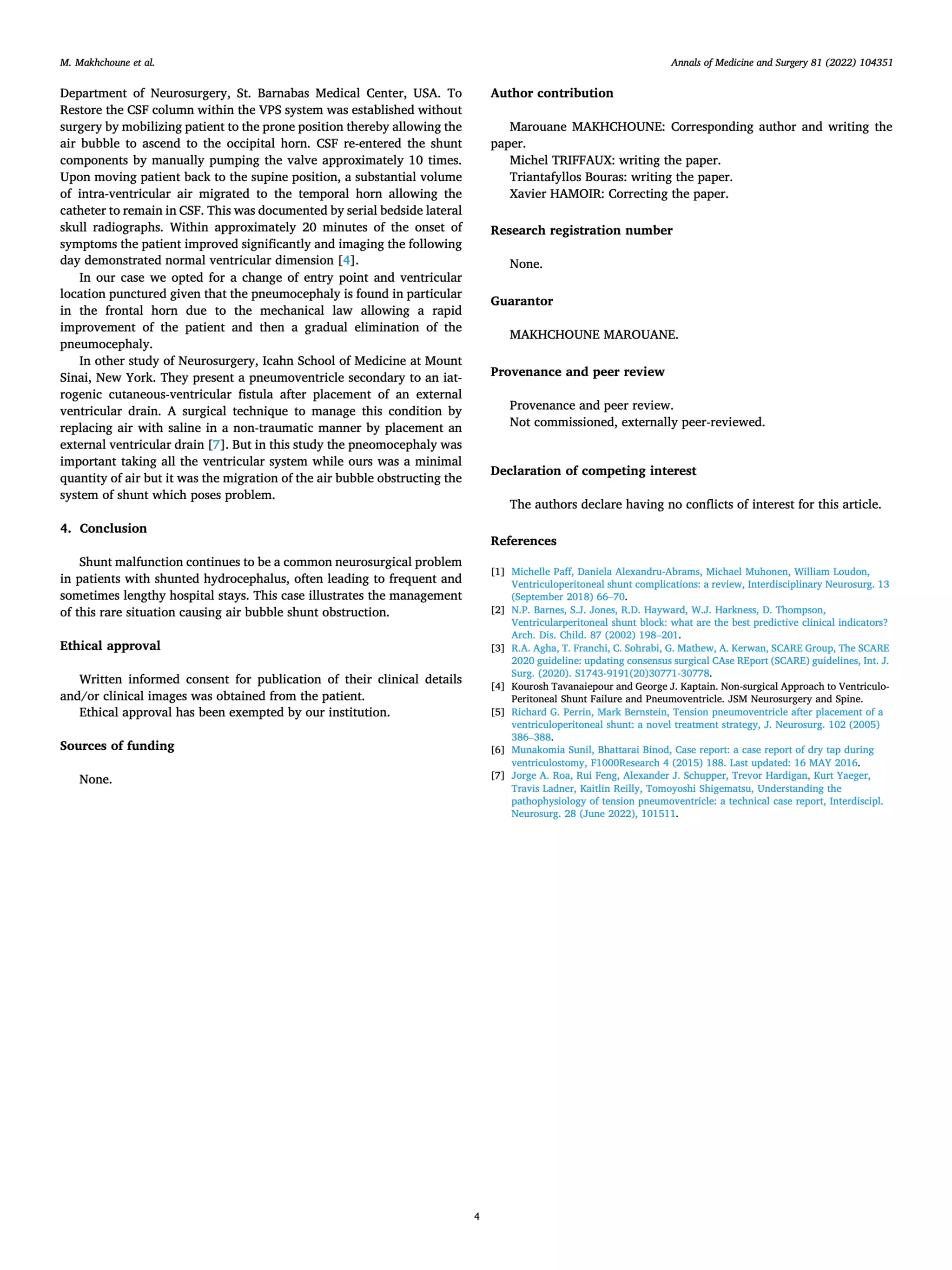 Obstruction of ventriculoperitoneal shunt by air bubble | PDF