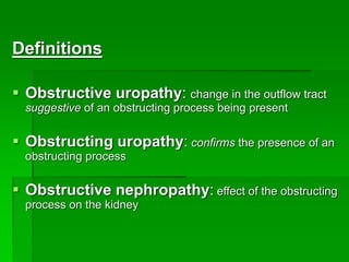 OBSTRUCTIVE-UROPATHY.powerpoint ppt11111 | PPT
