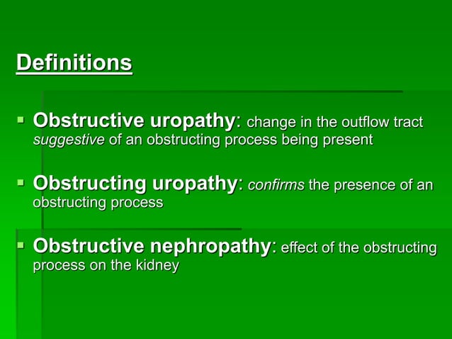OBSTRUCTIVE-UROPATHY.powerpoint ppt11111 | PPT