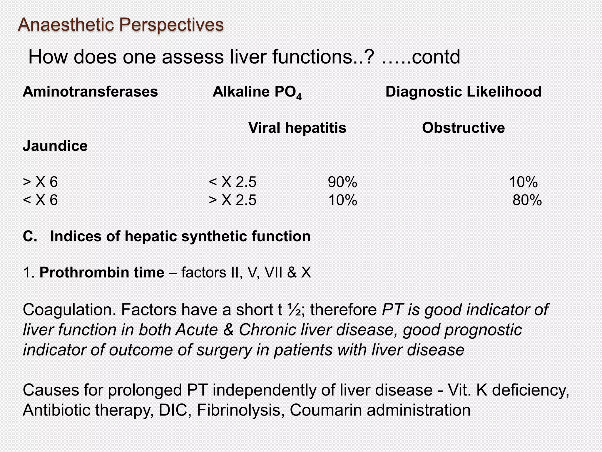 Obstructive Jaundice and Anesthesia | PPTX