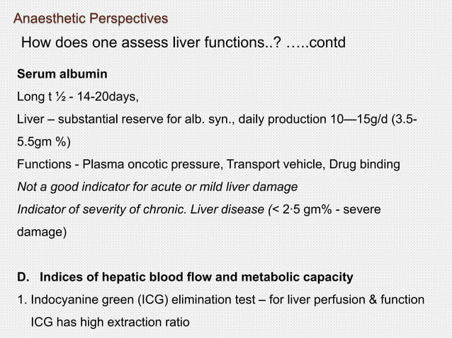 Obstructive Jaundice and Anesthesia