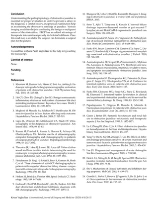 OBSTRUCTIVE JAUNDICE: UNDERSTANDING THE PATHOPHYSIOLOGY | PDF