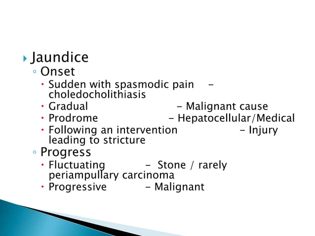 Obstructive Jaundice- General Surgery notes | PPT