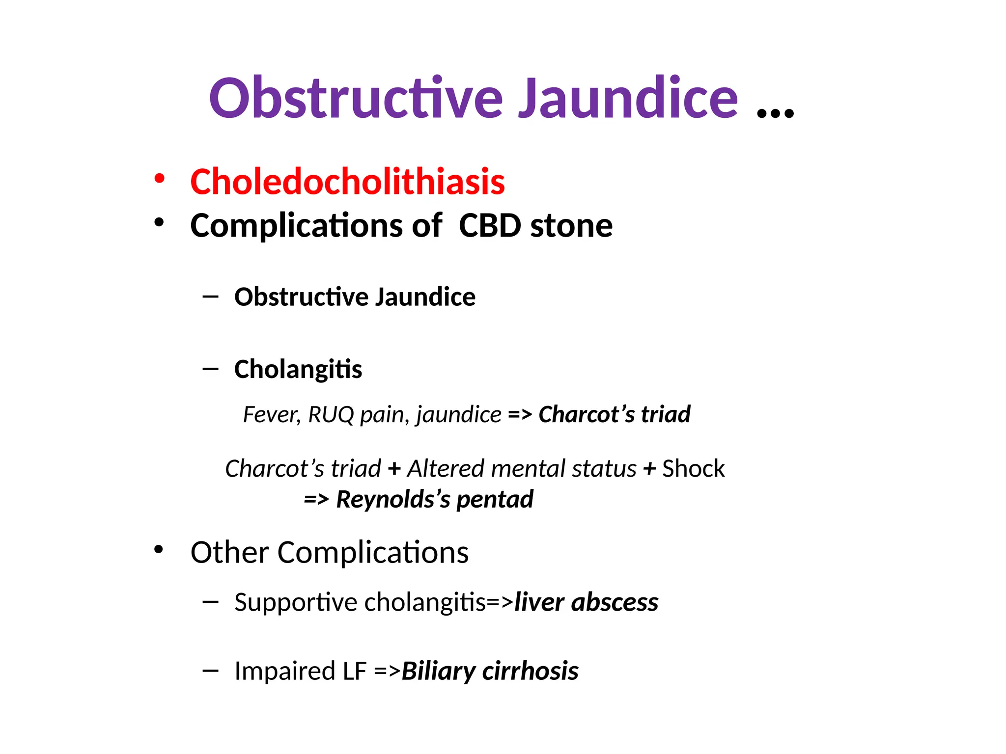 Causes of obstructive jaundice in surgical patients | PPT