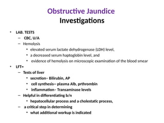 Causes of obstructive jaundice in surgical patients | PPTX