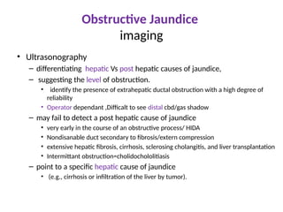 Causes of obstructive jaundice in surgical patients | PPTX