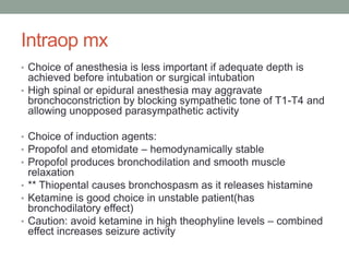 Anesthesia in. Obstructive pulmonary disease | PPTX