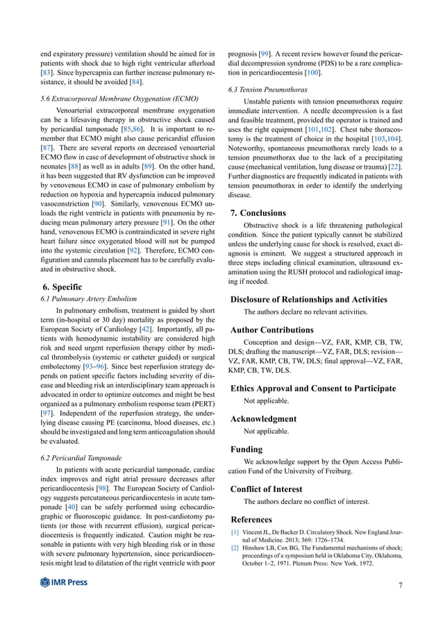 Obstructive Shock From Diagnosis To Treatment Pdf