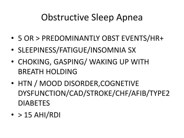 Obstructive sleep apnea | PPT