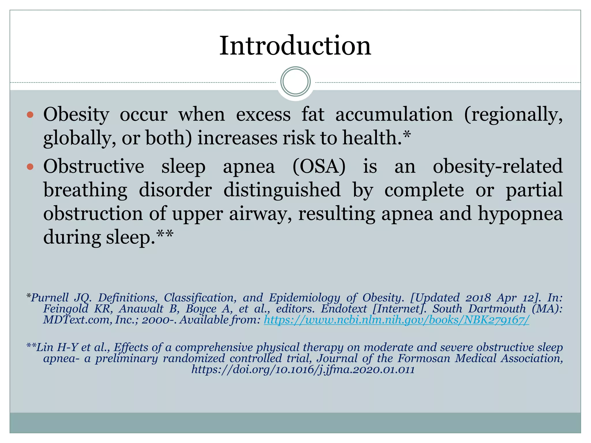 Obstructive sleep apnea | PPTX
