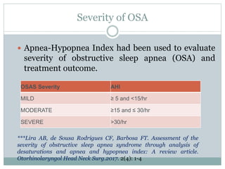 Obstructive sleep apnea | PPTX