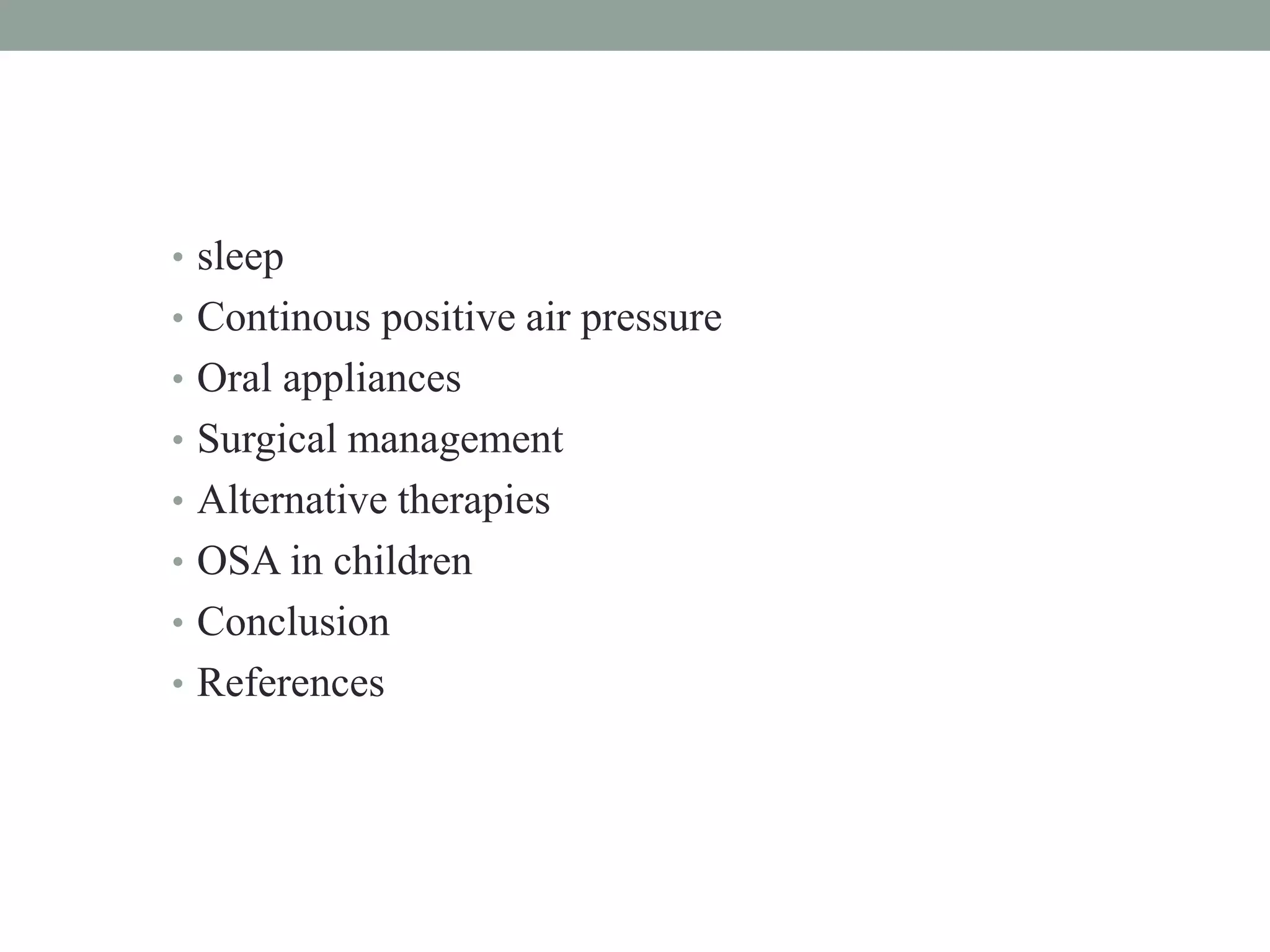 Obstructive sleep apnea | PPTX