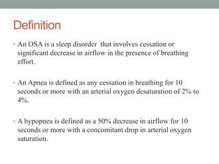 Obstructive sleep apnea | PPTX