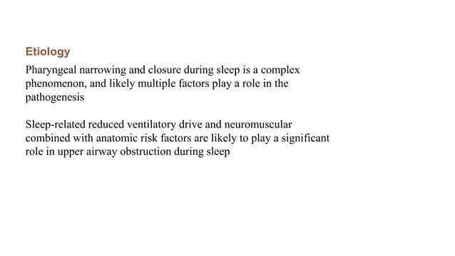Obstructive Sleep Apnea Osa Pptx Ppt