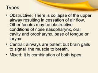 Obstructive sleep apnoea | PPT
