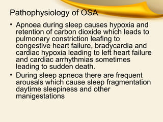 Obstructive sleep apnoea | PPT