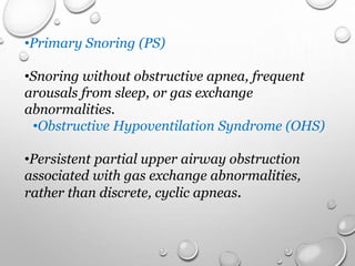 Obstructive sleep apnoea | PPTX