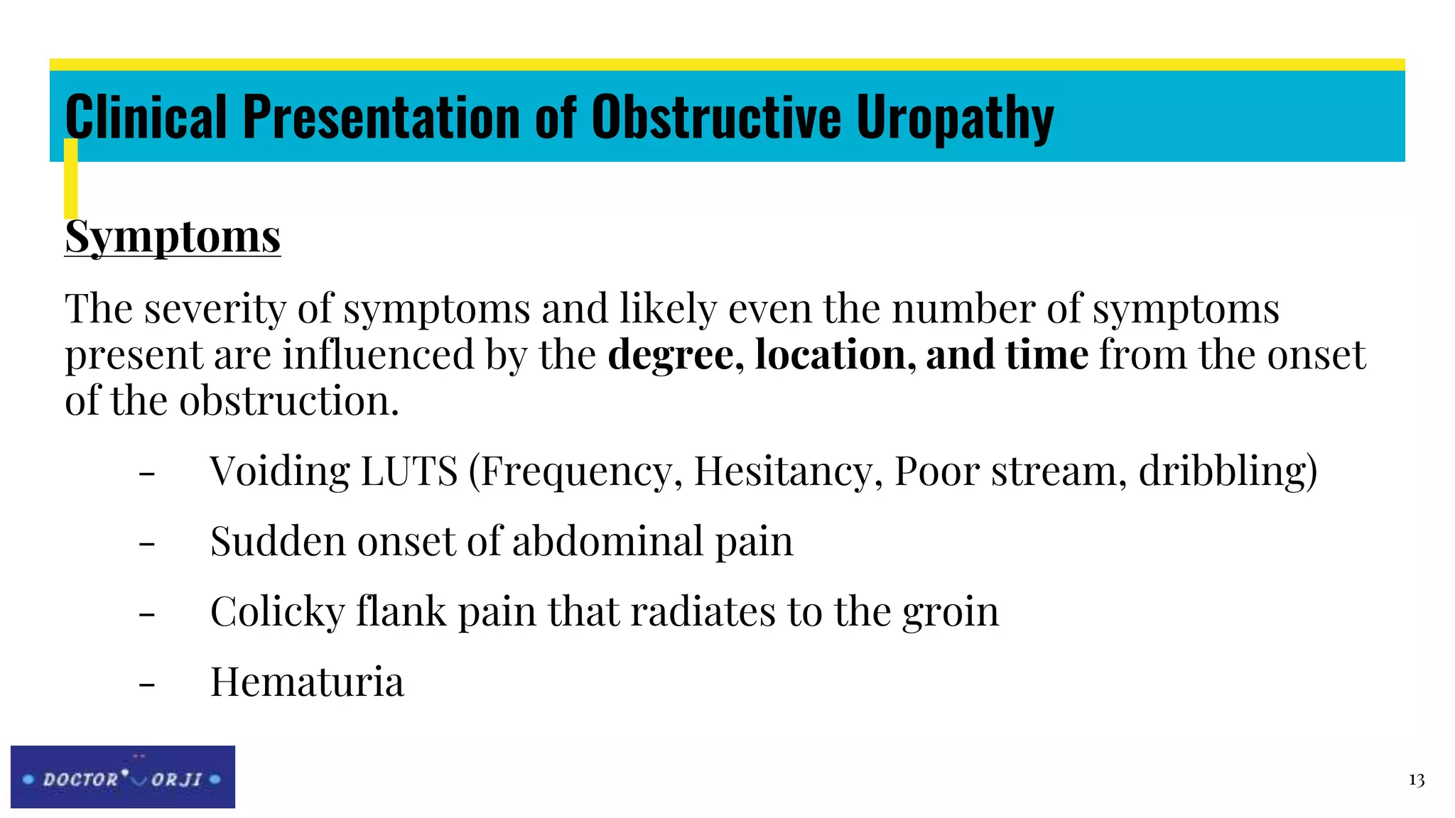 Obstructive Uropathy | PPTX
